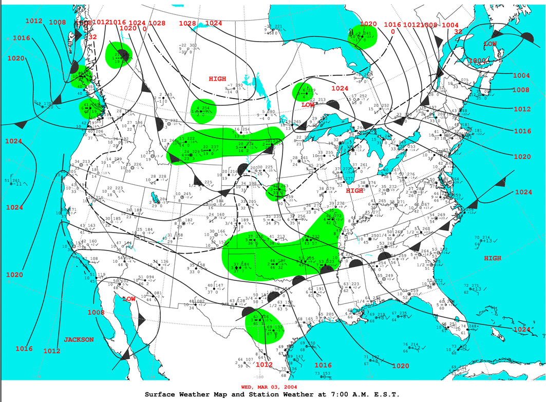 Surface Weather and Station Plots