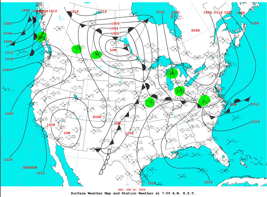 Surface Weather and Station Plots
