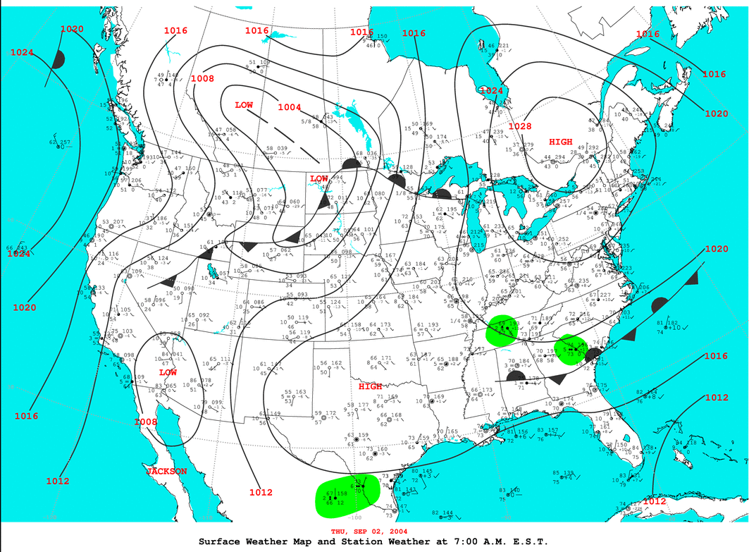 Surface Weather and Station Plots