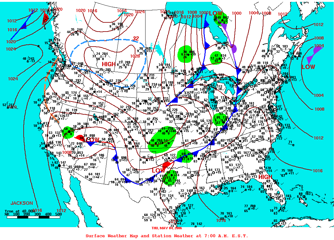 Surface Weather and Station Plots