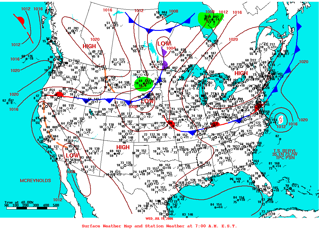 Surface Weather and Station Plots