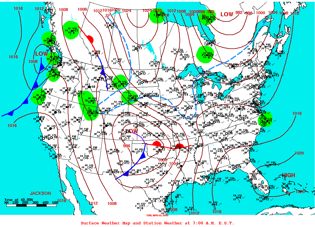 Surface Weather and Station Plots