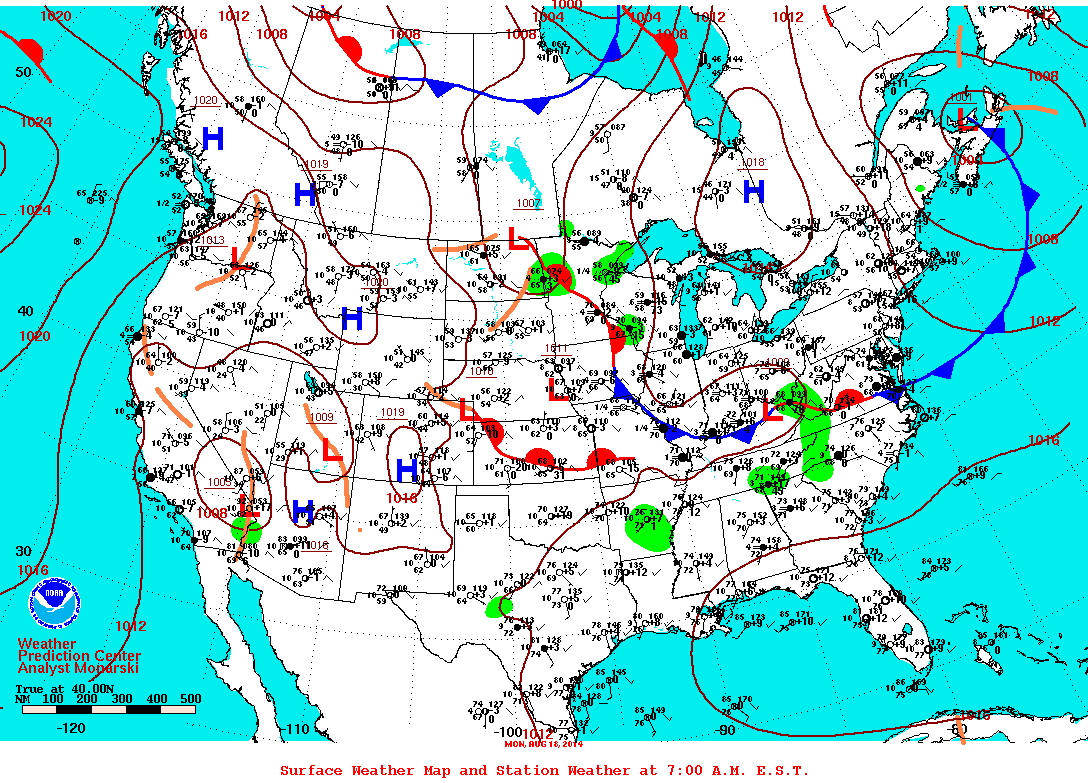 Surface Weather and Station Plots