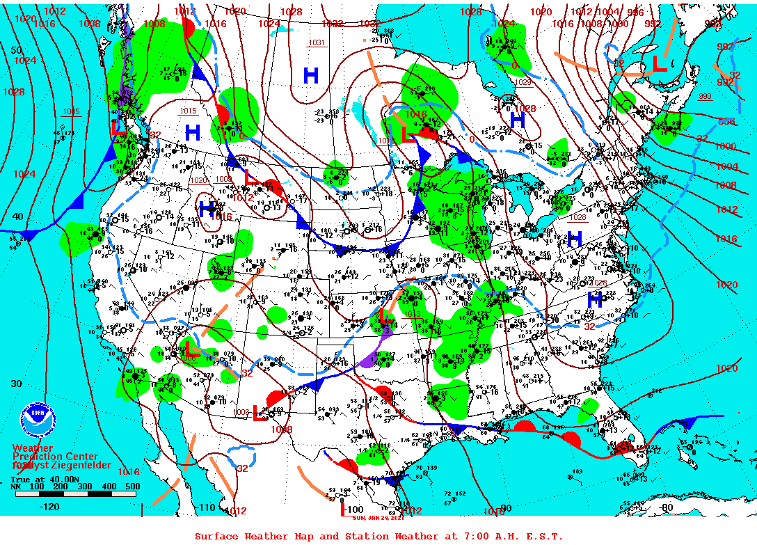 Surface Weather and Station Plots