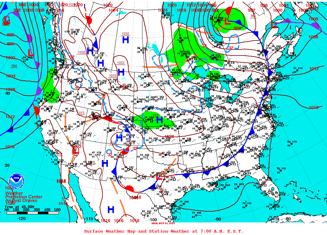Surface Weather and Station Plots