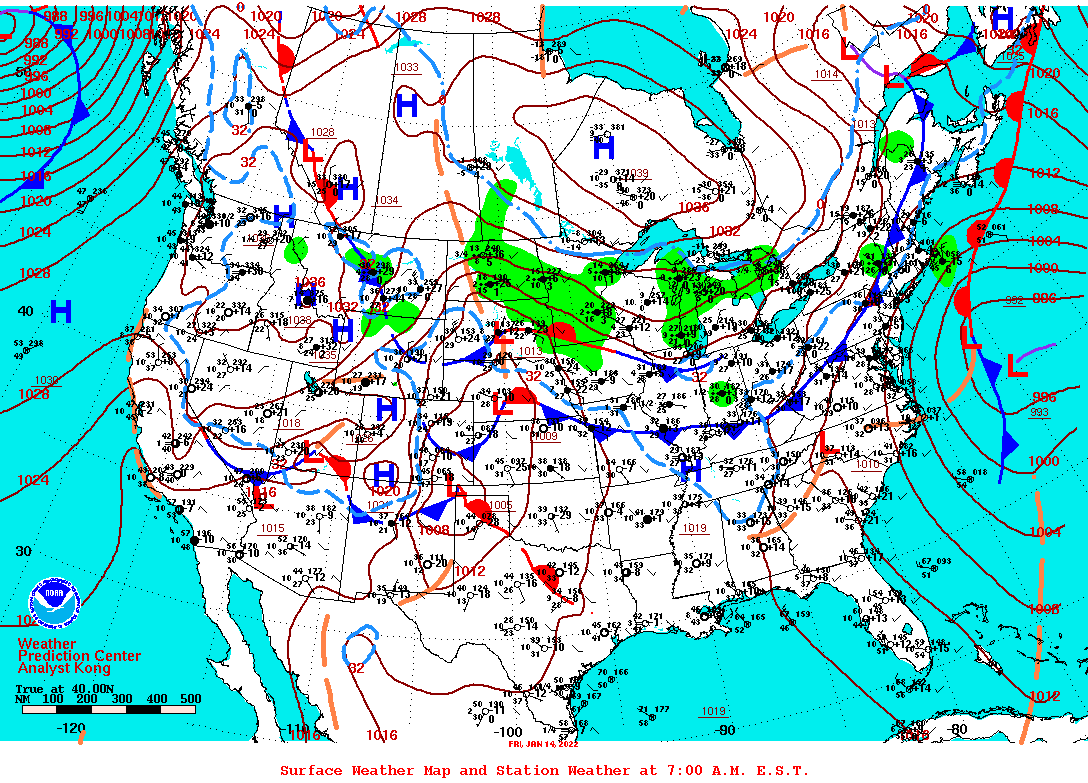 Surface Weather and Station Plots