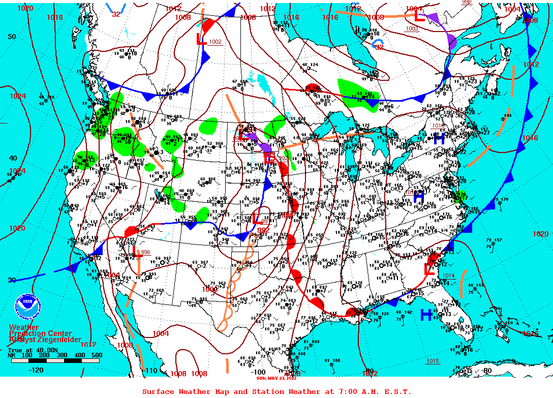 Surface Weather and Station Plots