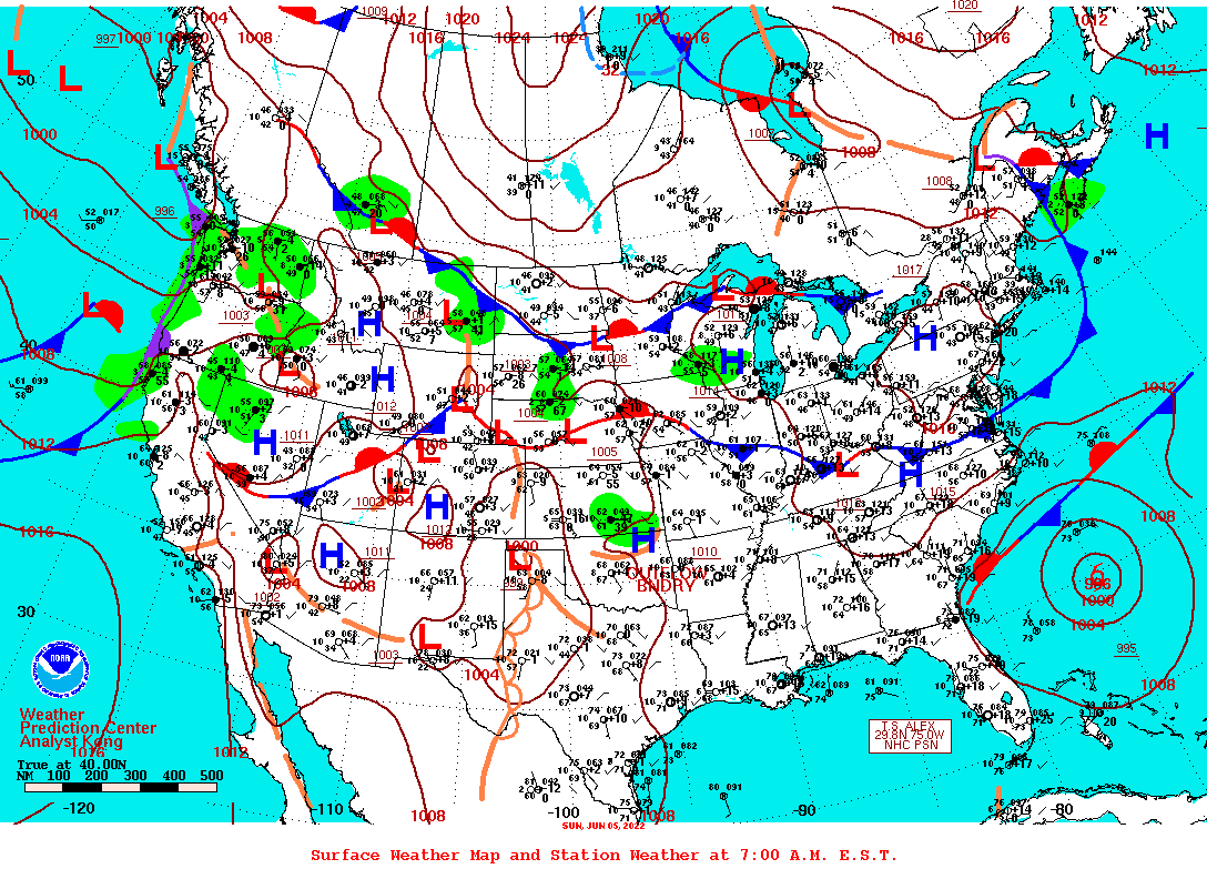 Surface Weather and Station Plots