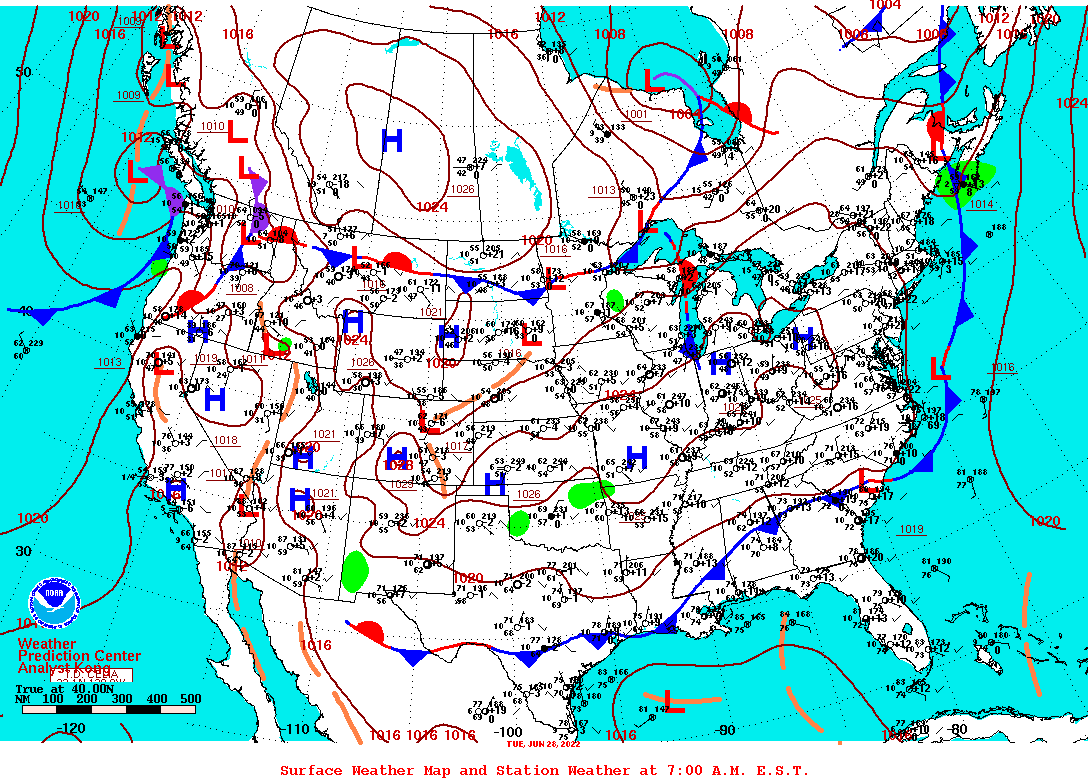 Surface Weather and Station Plots