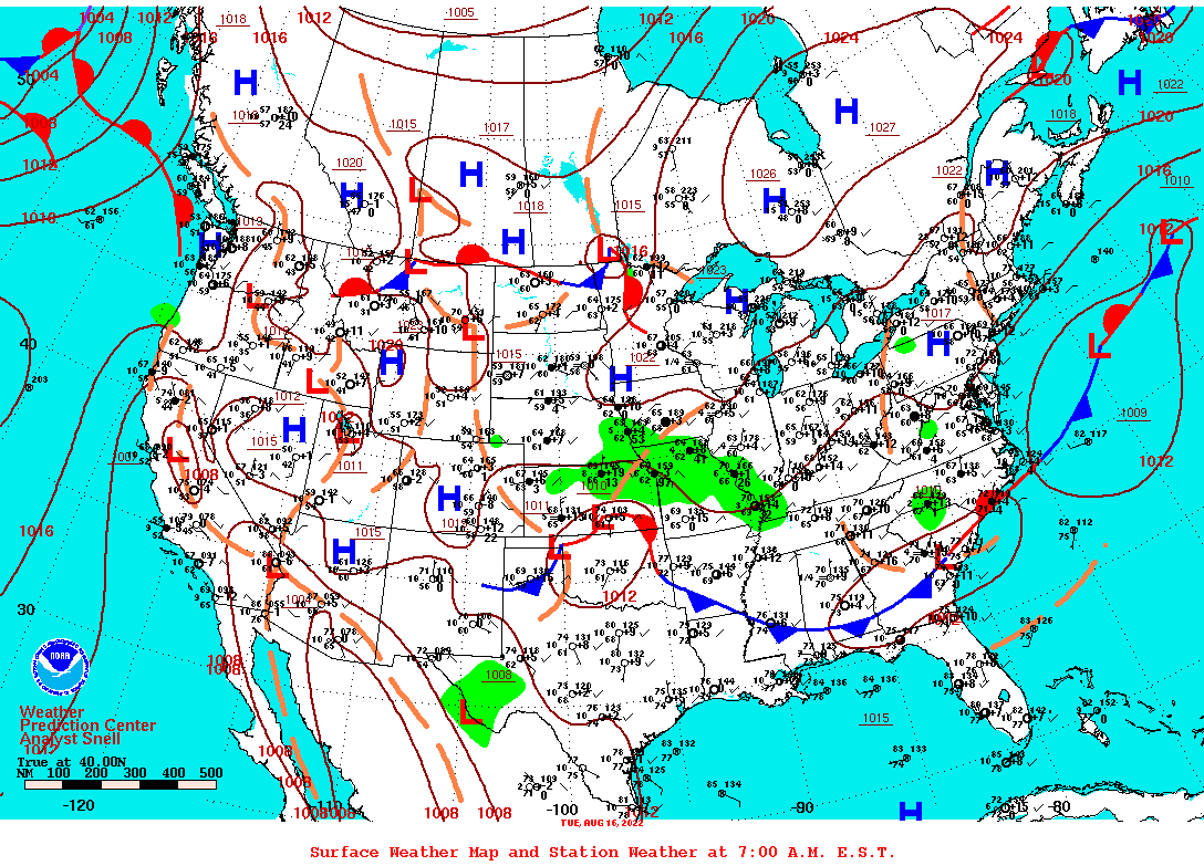 Surface Weather and Station Plots
