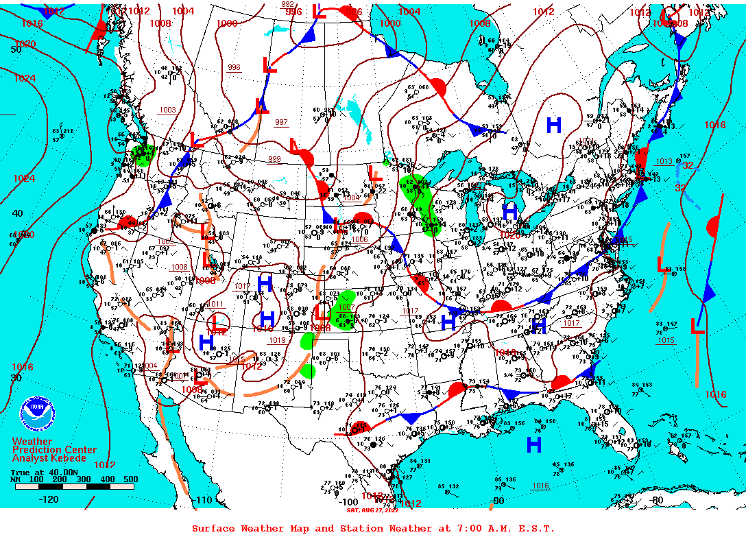 Surface Weather and Station Plots