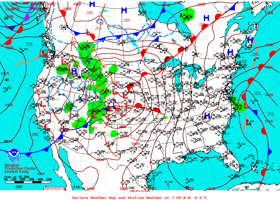 Surface Weather and Station Plots