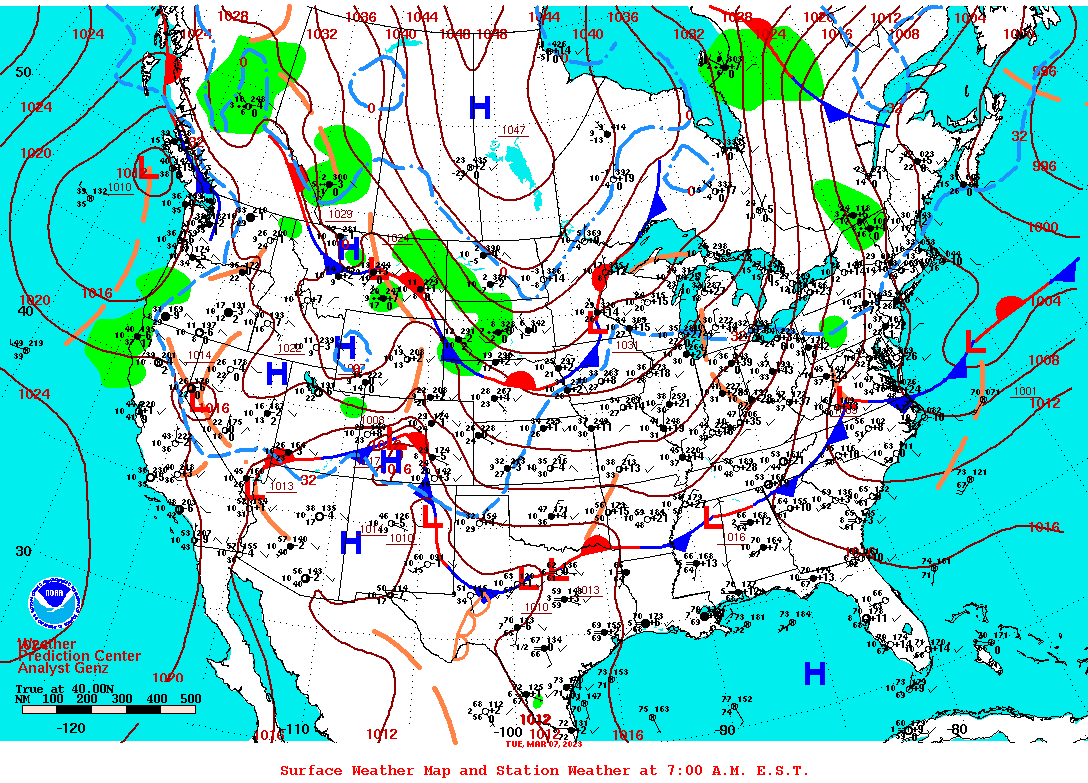 Surface Weather and Station Plots