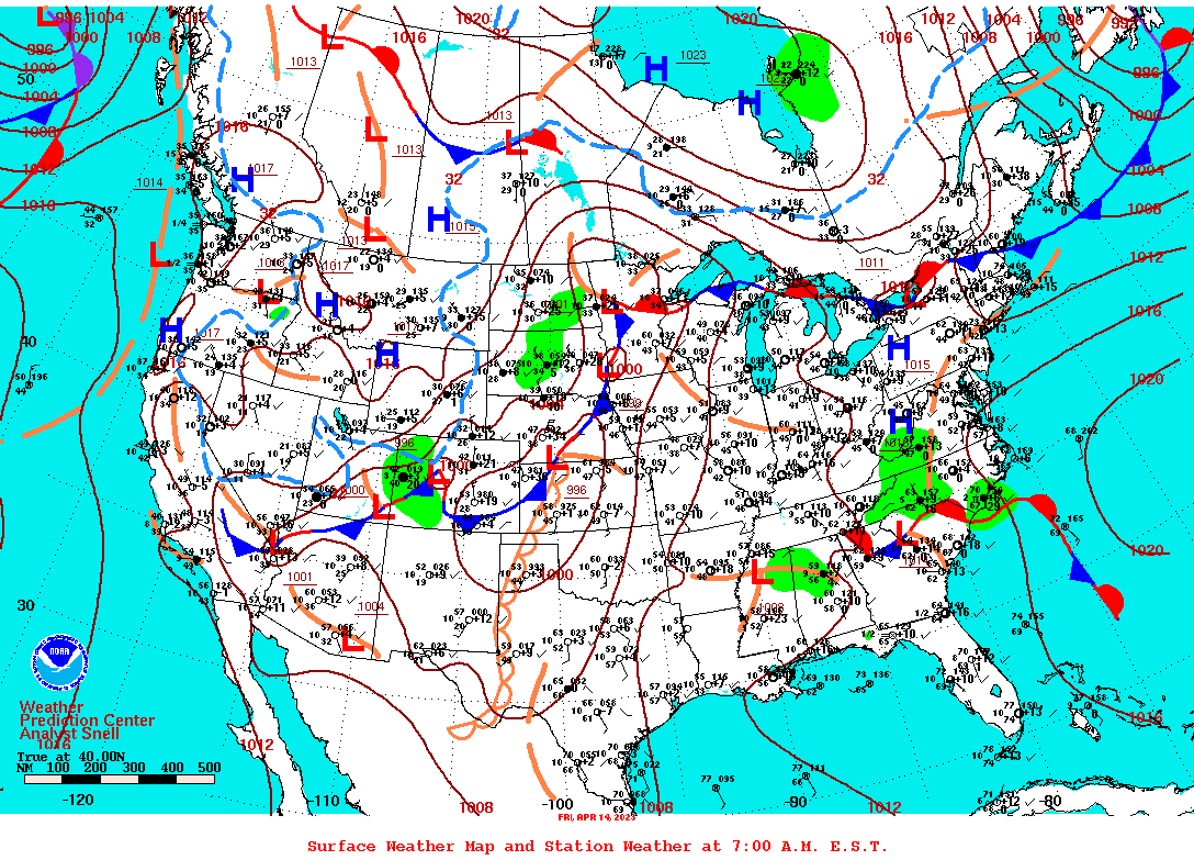 Surface Weather and Station Plots