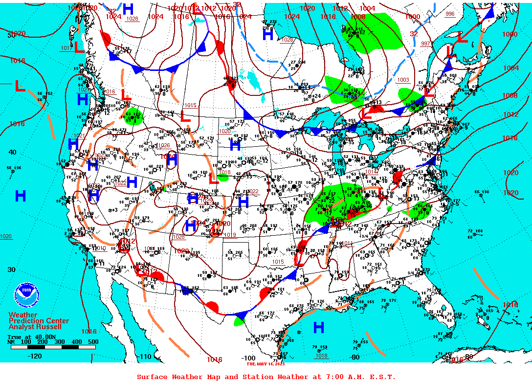Surface Weather and Station Plots