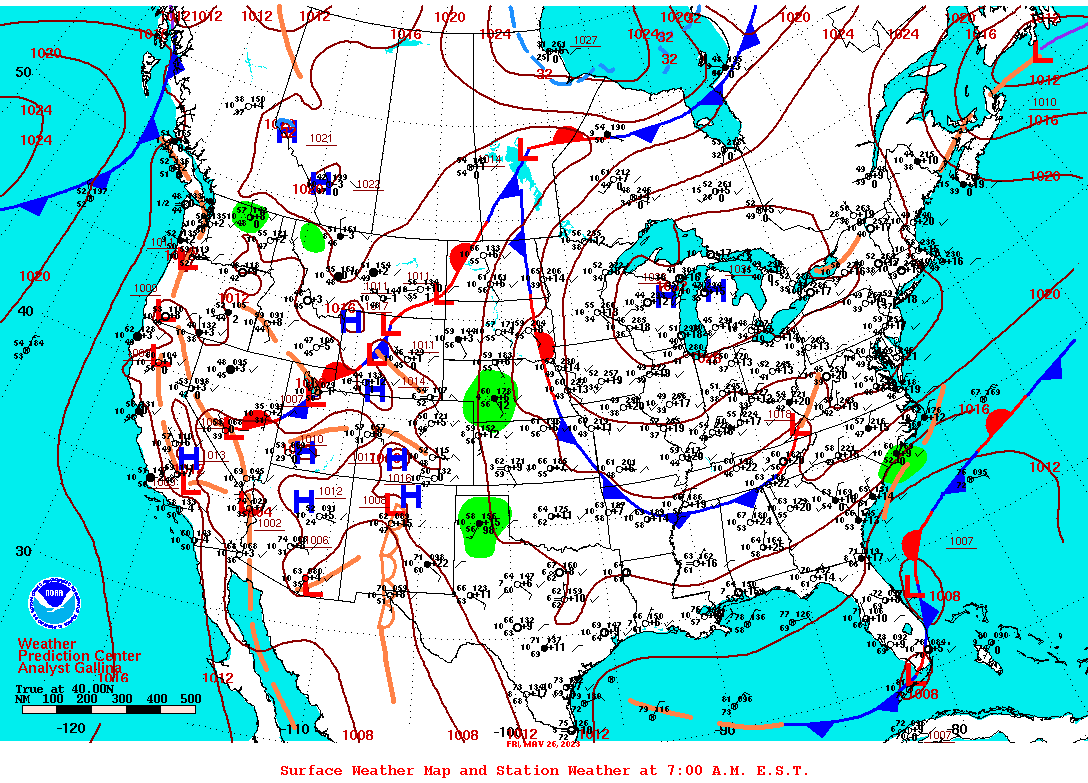 Surface Weather and Station Plots