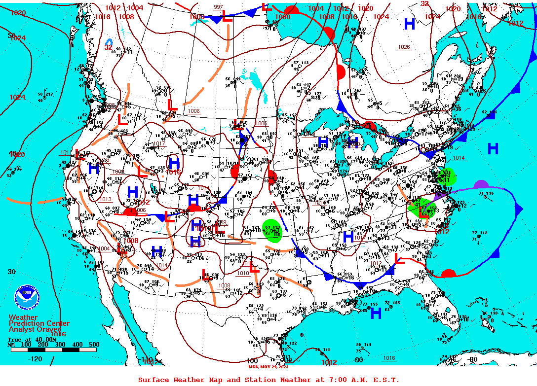 Surface Weather and Station Plots