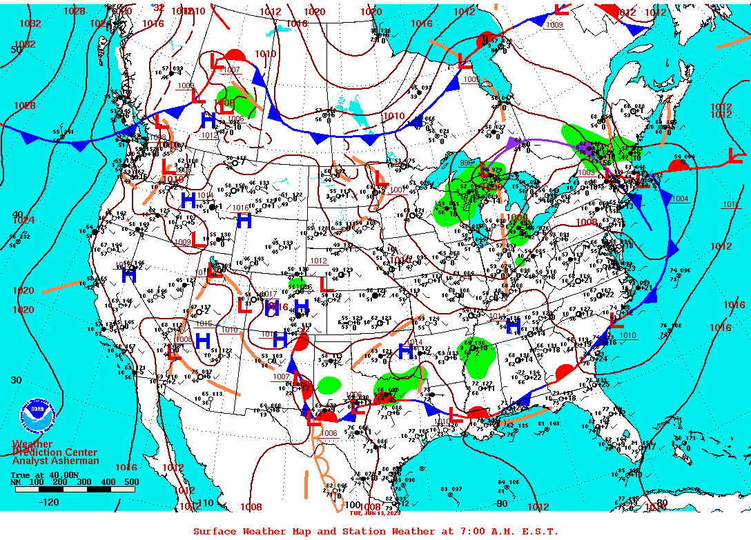 Surface Weather and Station Plots