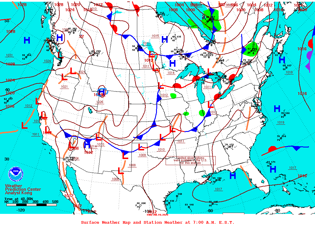 Surface Weather and Station Plots
