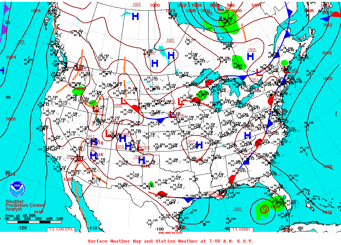 Surface Weather and Station Plots