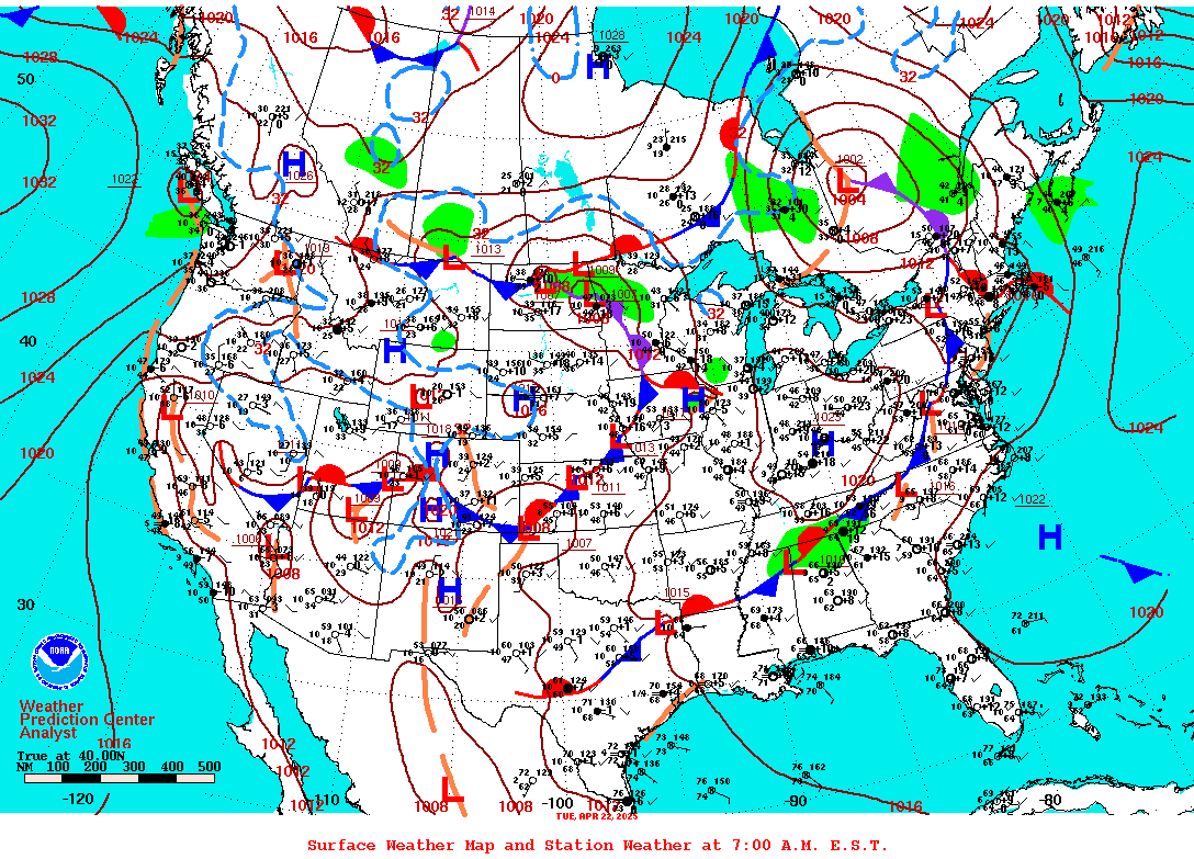 Surface Weather and Station Plots