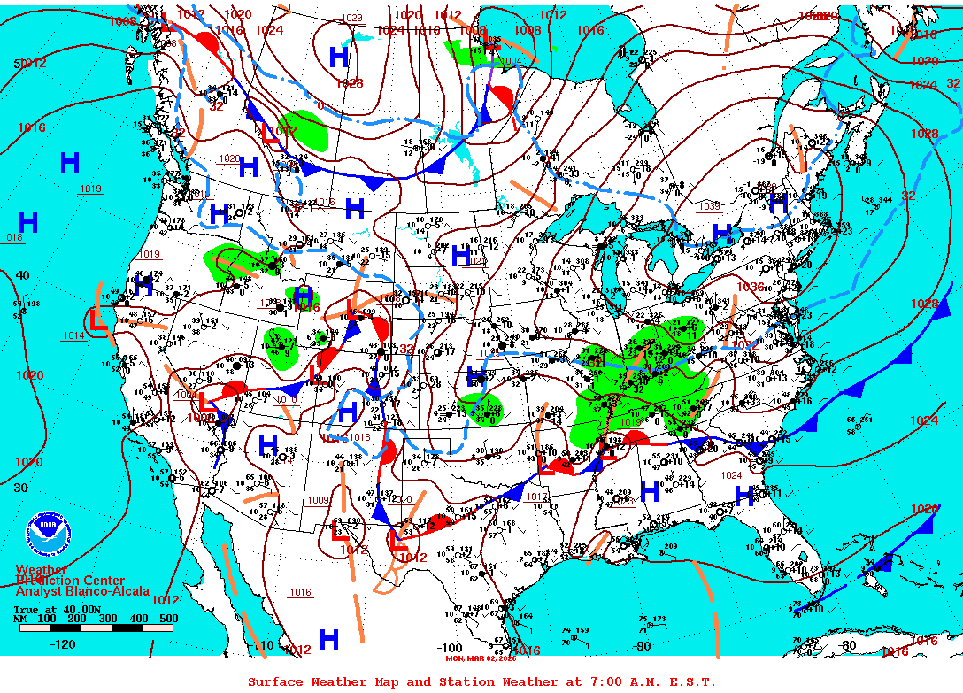 Surface Weather and Station Plots